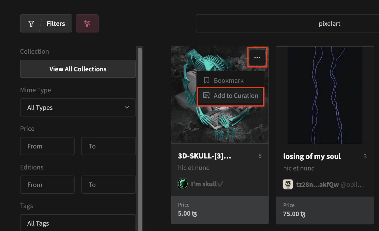 Adding Tokens to a Curation - Documentation